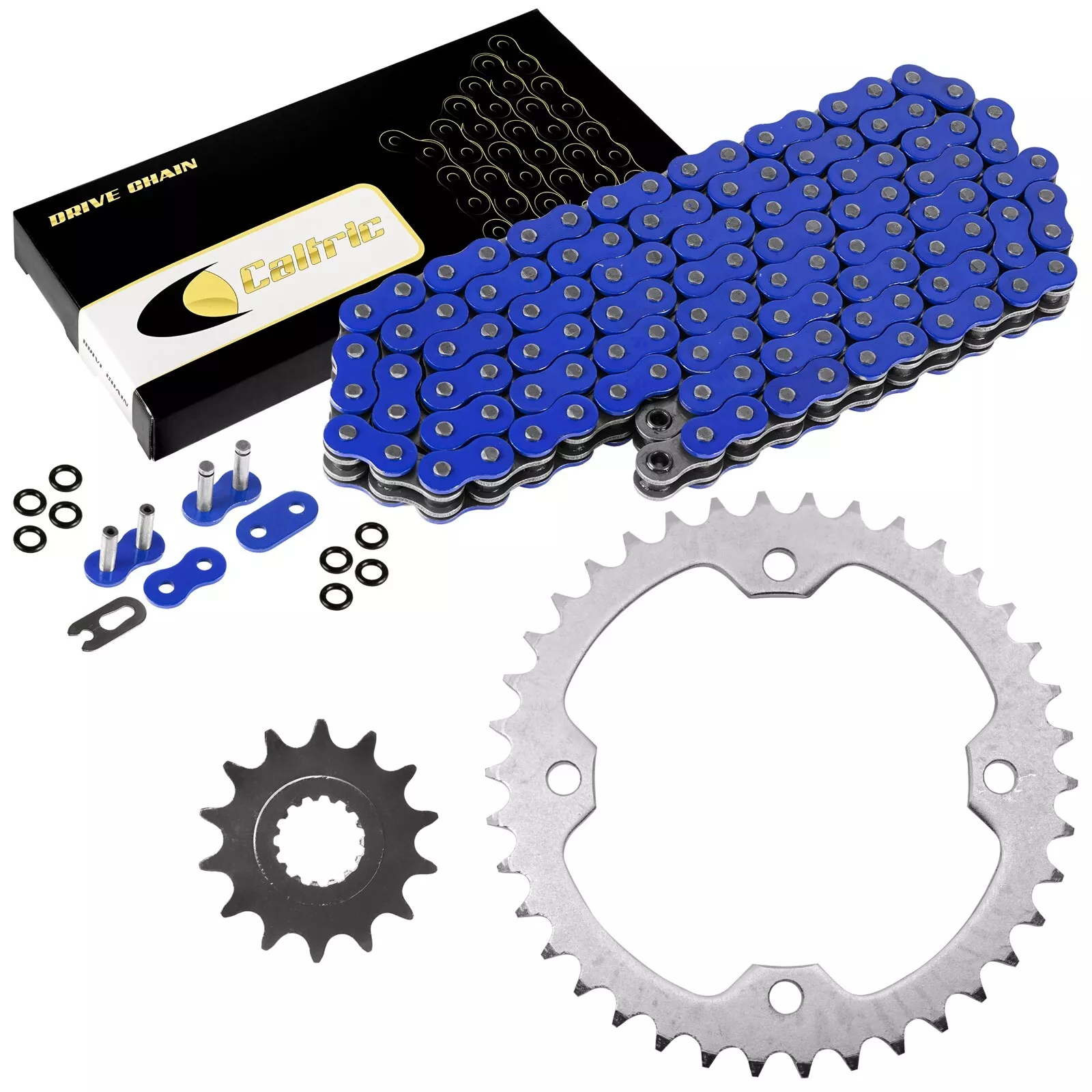 Blue O-Ring Drive Chain & Sprockets Kit for Yamaha Raptor 700 YFM700R ...