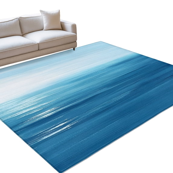 Blue Ocean Area Rugs 3x5ft Ocean Water Scenery Floor Rug Non Slip Low ...