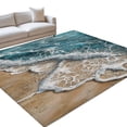 Blue Ocean Area Rugs 4x6ft Wave Beach Coastal Ripple Nature Scenery ...