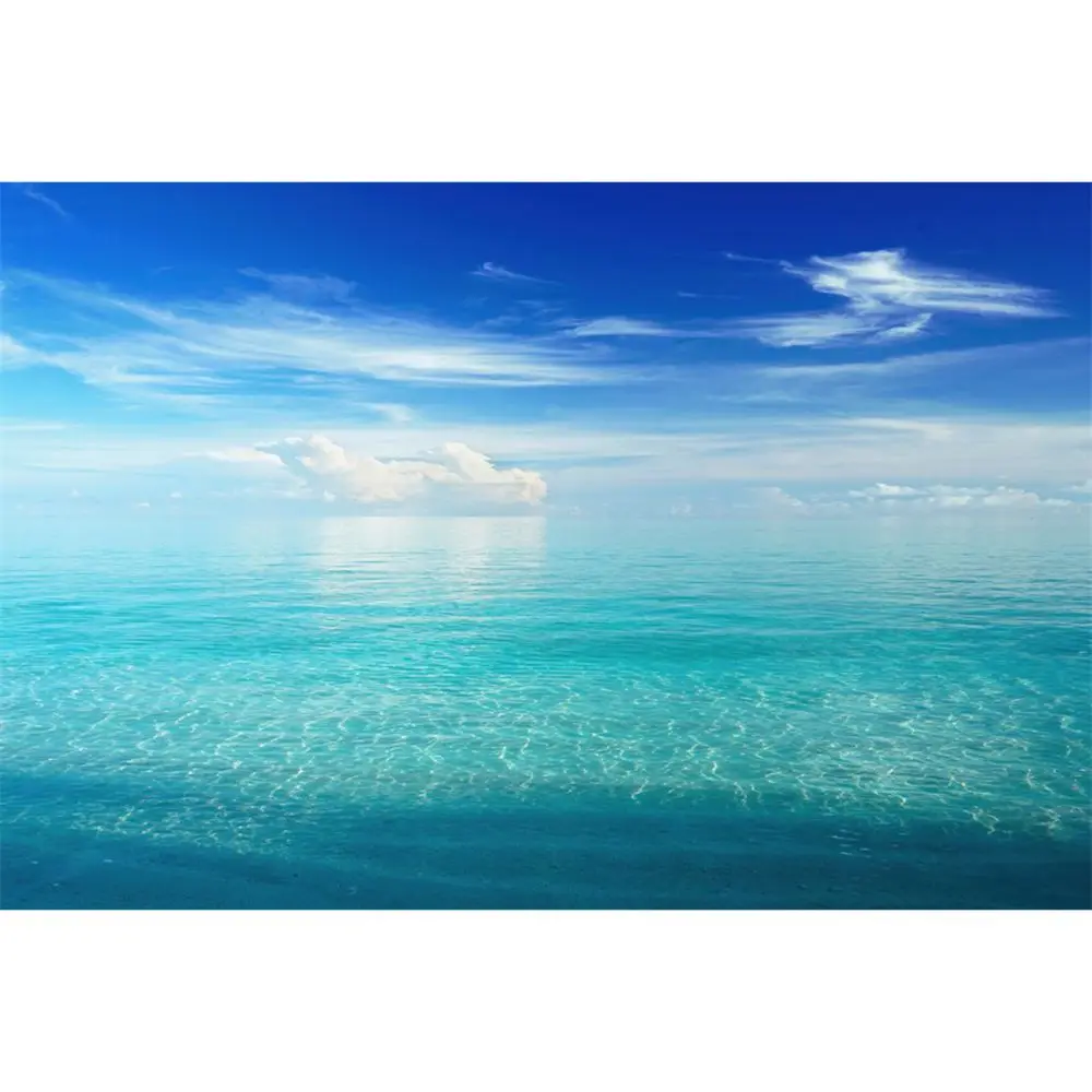 Blue Ocean Beach Backdrop Tropical Summer Background Ship Boat Wharf ...