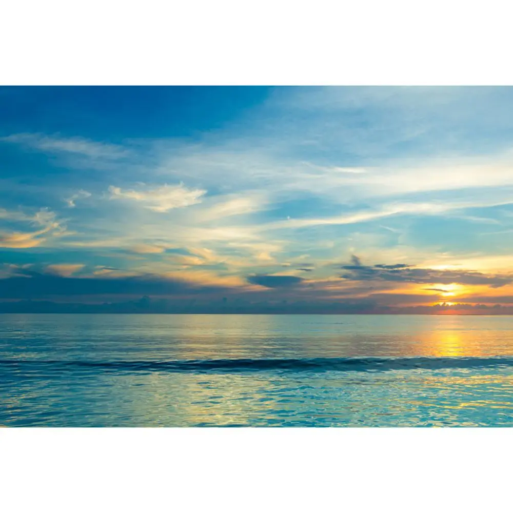 Blue Ocean Beach Backdrop Tropical Summer Background Ship Boat Wharf ...