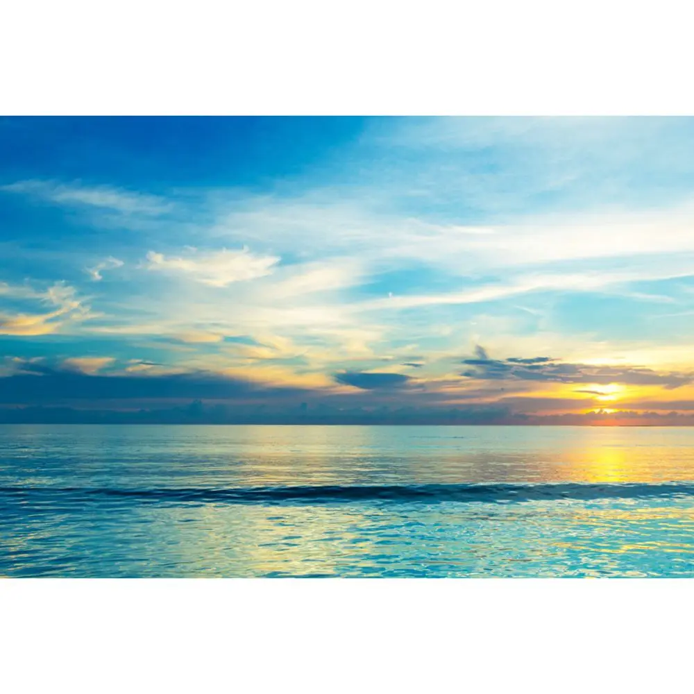 Blue Ocean Beach Backdrop Tropical Summer Background Ship Boat Wharf ...