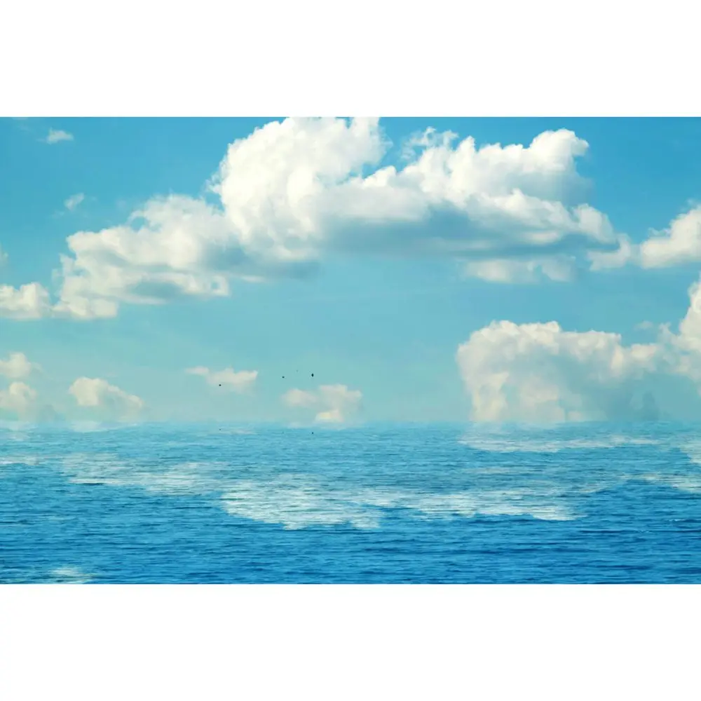 Blue Ocean Beach Backdrop Tropical Summer Background Ship Boat Wharf ...