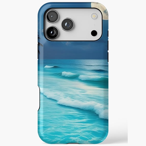 Blue Ocean Beautiful Night Life for iPhone Case 11 to 17 Pro Max ...