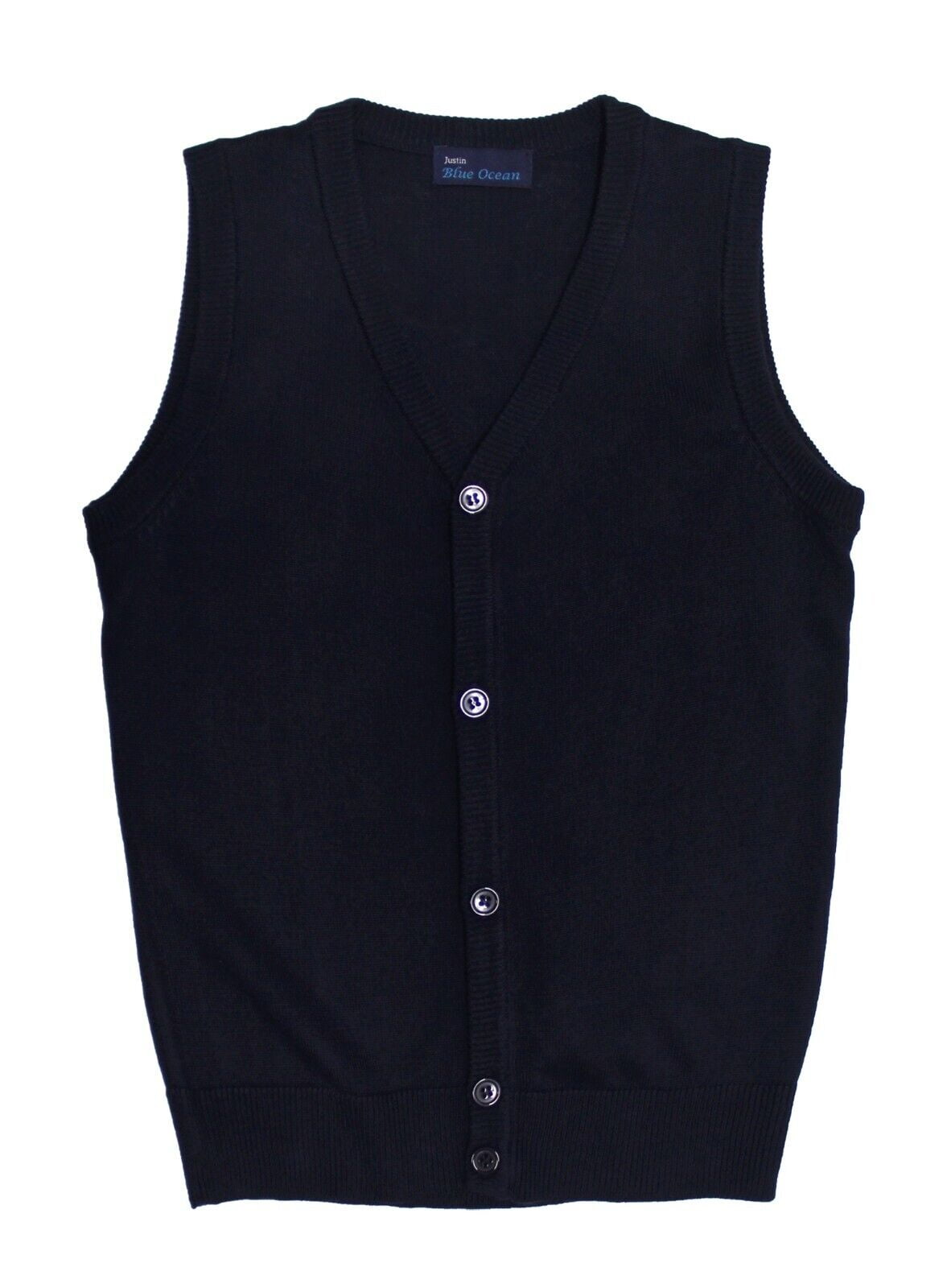 Blue Ocean Boys Sleeveless Cardigan Sweater Vest (sv-200 Boys ...
