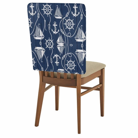 Blue Ocean Chair Back Covers Set of 6 Rustic Nautical Coastal Sea Beach ...