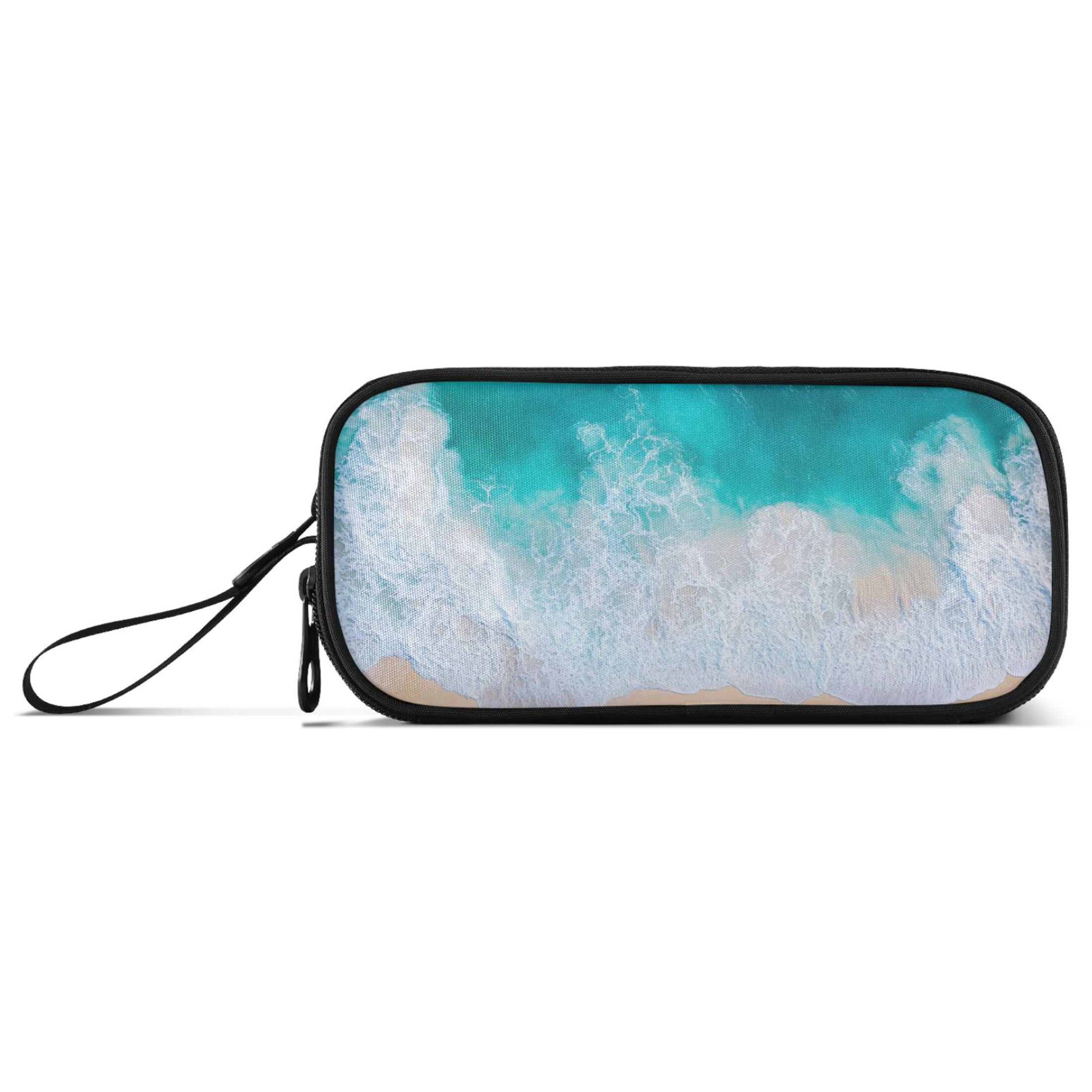 Blue Ocean Clear Beach Pencil Case Stationary Holder Pen Bag Pencil ...