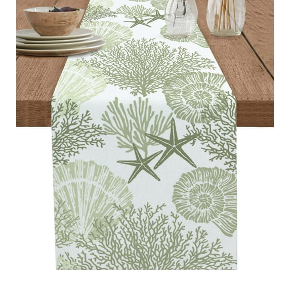 Blue Ocean Coral Shell Star Table Runner ration Home r Dinner Table ...