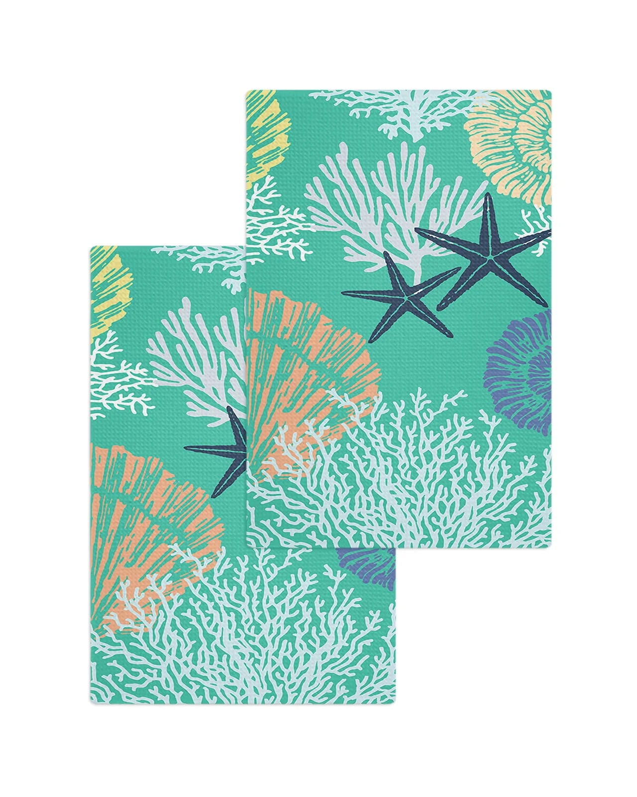 Blue Ocean Coral Shell Star40*60cm Tea Towels Absorption Walf Checks ...
