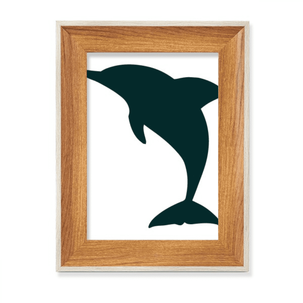 Blue Ocean Docile Cute Dolphin Desktop Wooden Photo Frame Display ...
