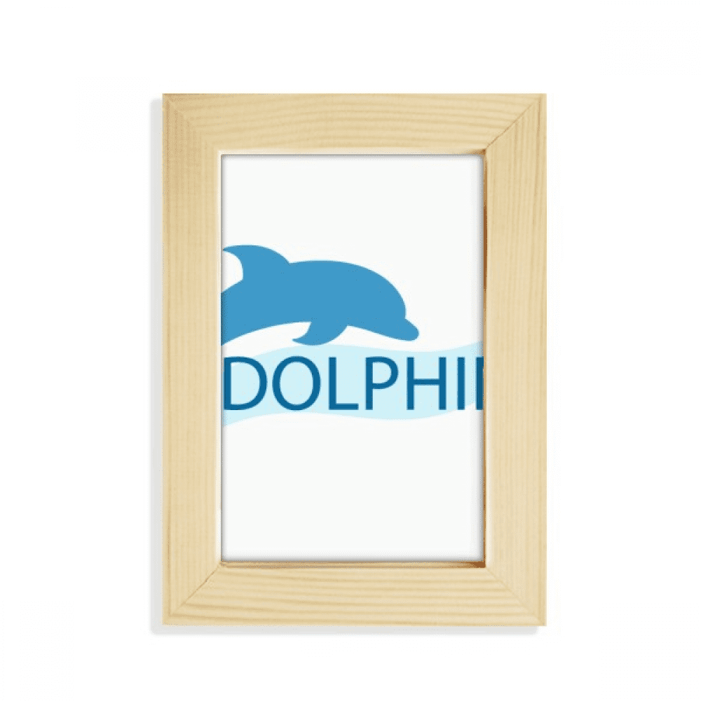 Blue Ocean Docile Dolphin Illustrate Desktop Display Photo Frame ...