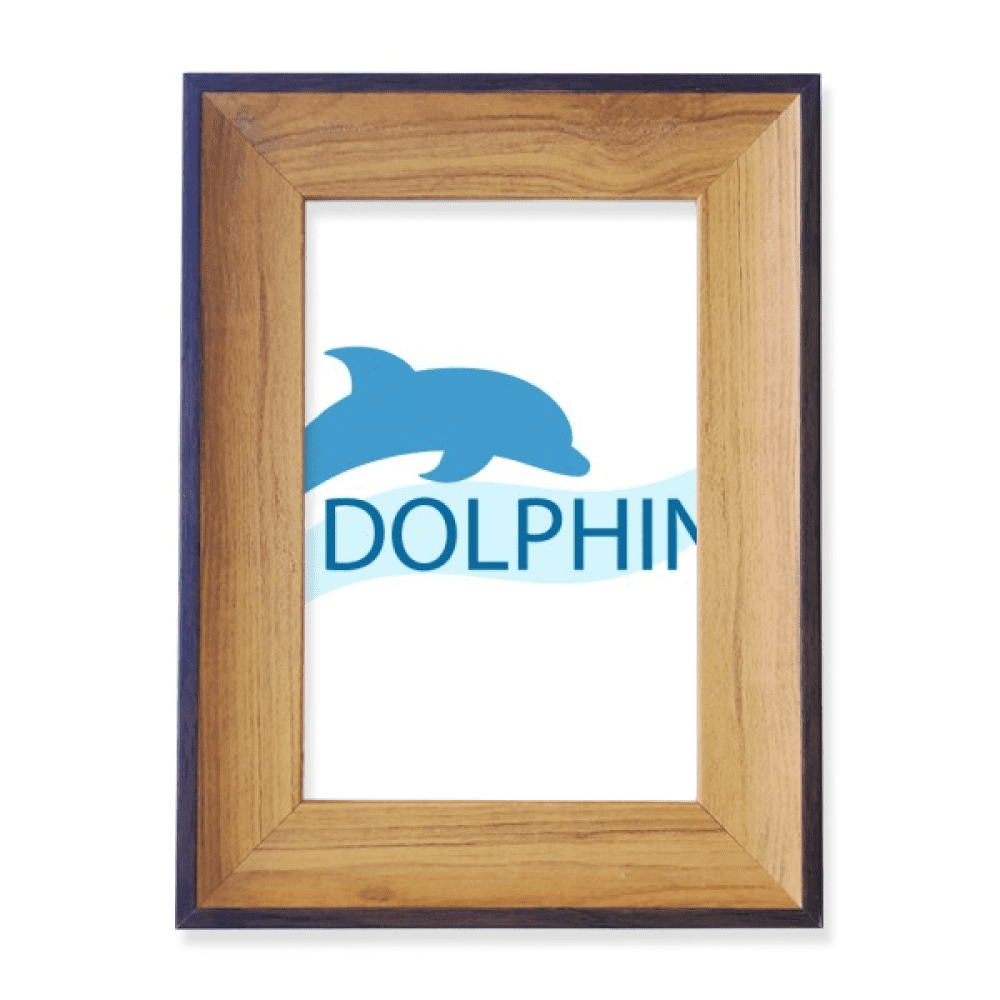 Blue Ocean Docile Dolphin Illustrate Photo Frame Exhibition Display Art ...