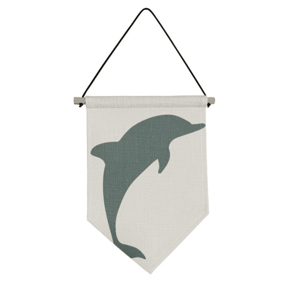 Blue Ocean Docile Friendly Dolphin Canvas Flag Hanging Wall Art Decor ...