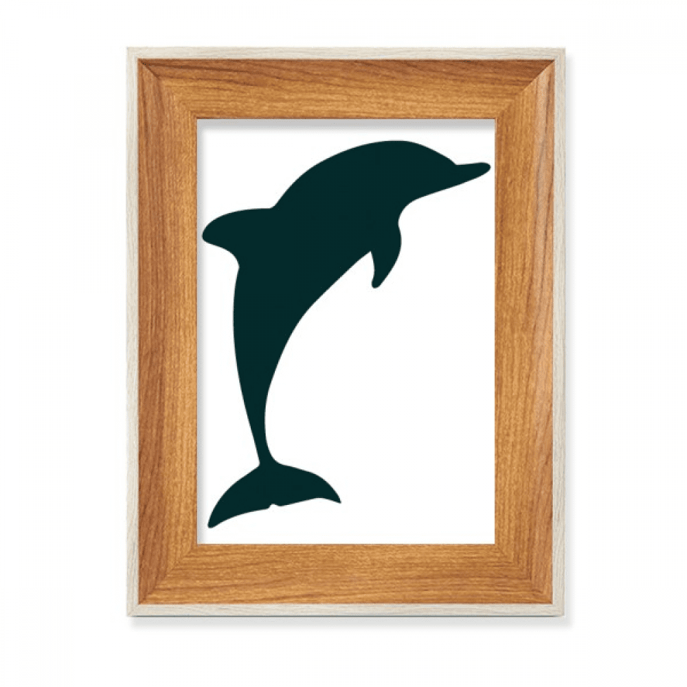 Blue Ocean Docile Friendly Dolphin Desktop Wooden Photo Frame Display ...