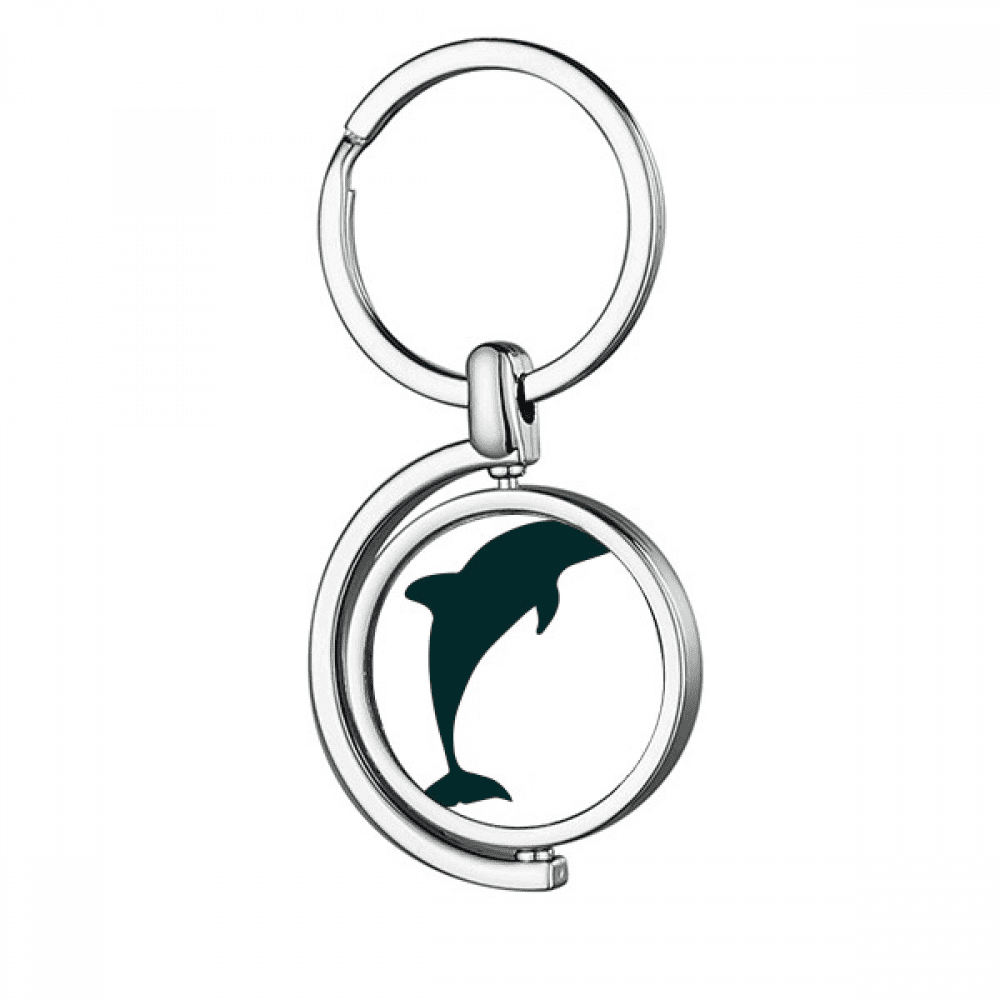Blue Ocean Docile Friendly Dolphin Rotating Keychain Metal Keyring ...
