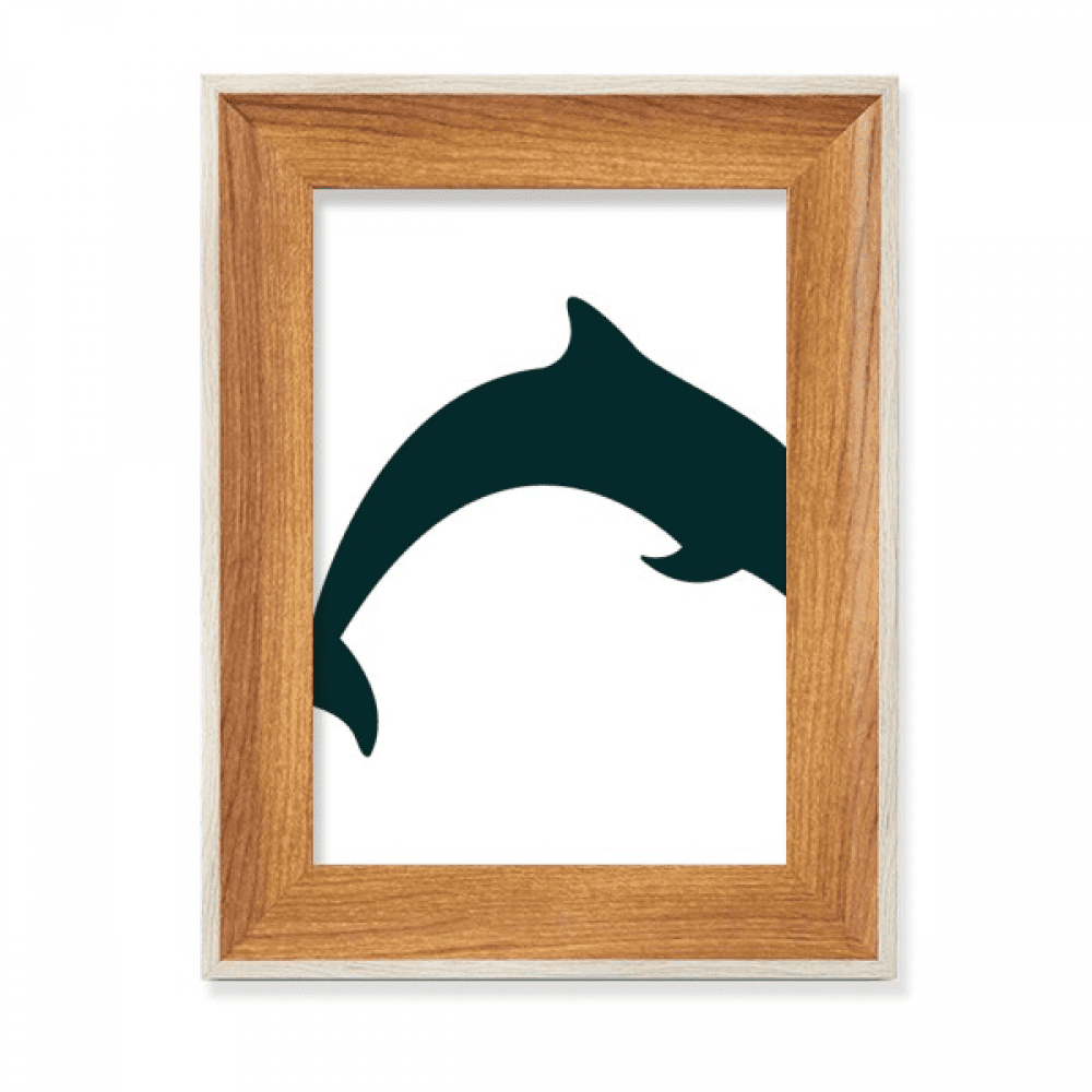 Blue Ocean Docile Jump Dolphin Desktop Wooden Photo Frame Display ...