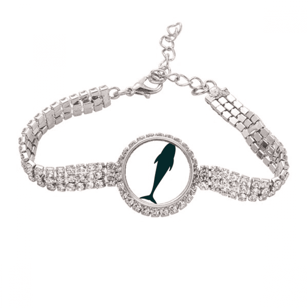 Blue Ocean Docile Streamline Dolphin Tennis Chain Anklet Bracelet ...