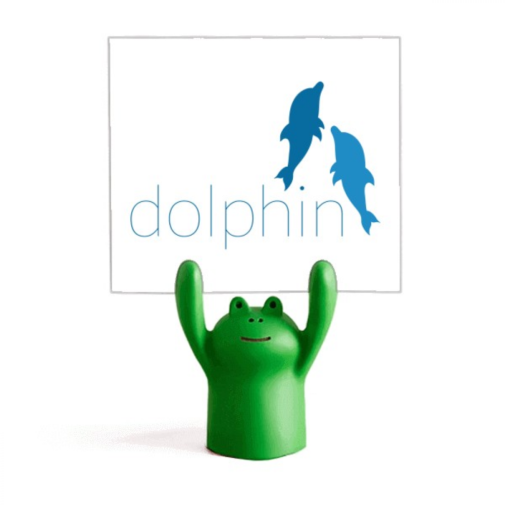 Blue Ocean Docile Two Dolphin Memo Holder Cartoon Animal Frog Stand ...