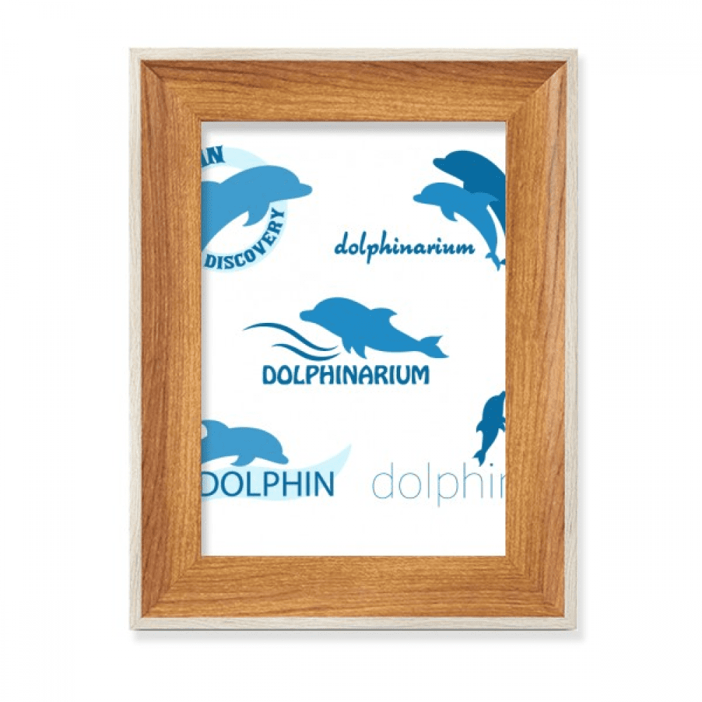Blue Ocean Dolphin Biology Desktop Wooden Photo Frame Display Picture ...