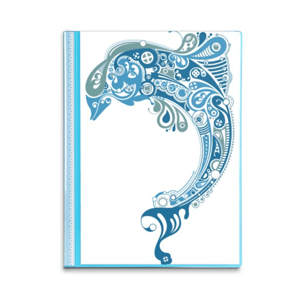 Blue Ocean Dolphin Illustrate Book Sheet Protectors Portfolio Binder ...