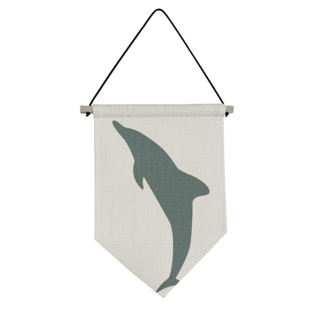 Blue Ocean Friendly Streamline Dolphin Canvas Flag Hanging Wall Art ...