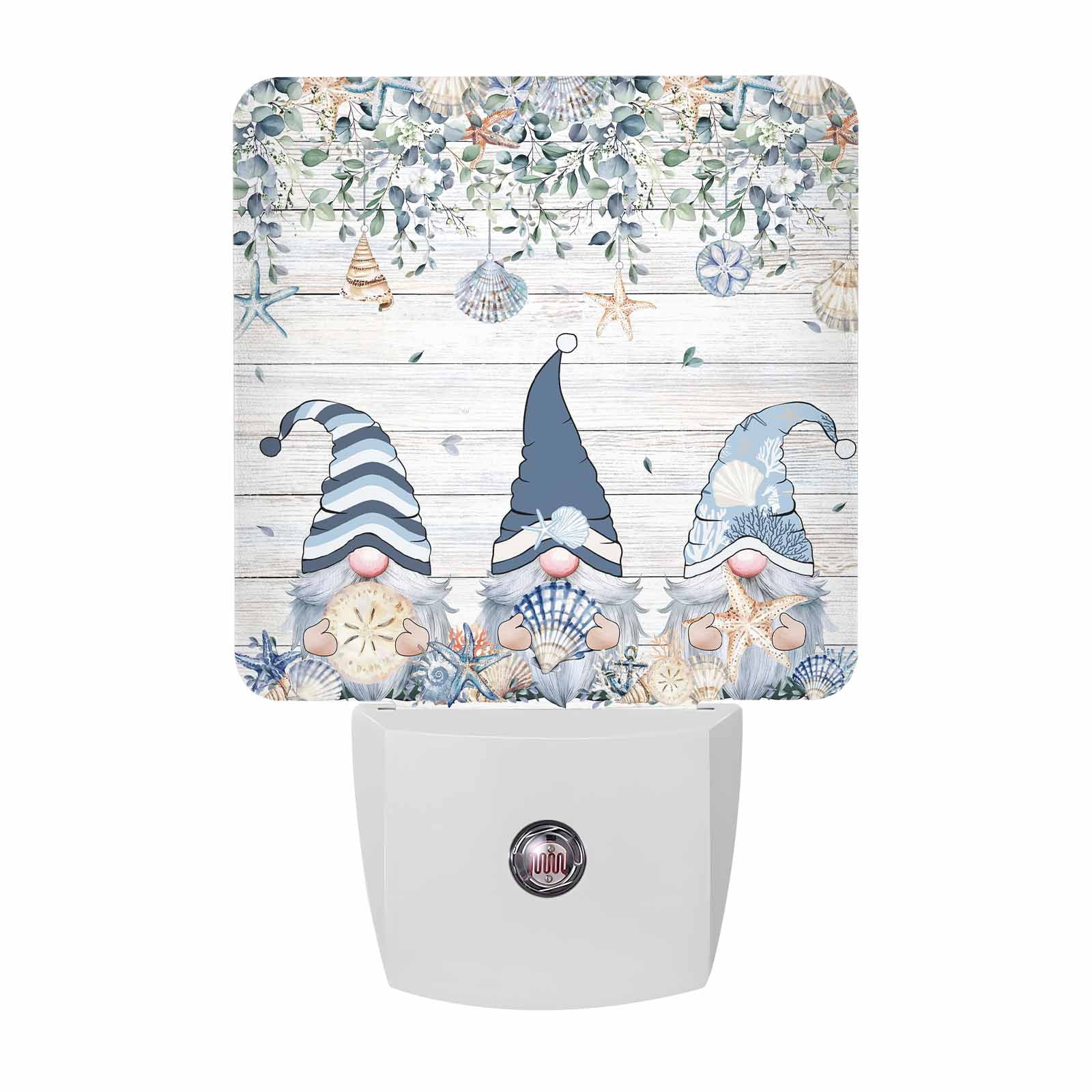 Blue Ocean Gnome Plug-in LED Night Lights Marine Life Eucalyptus Leaves ...