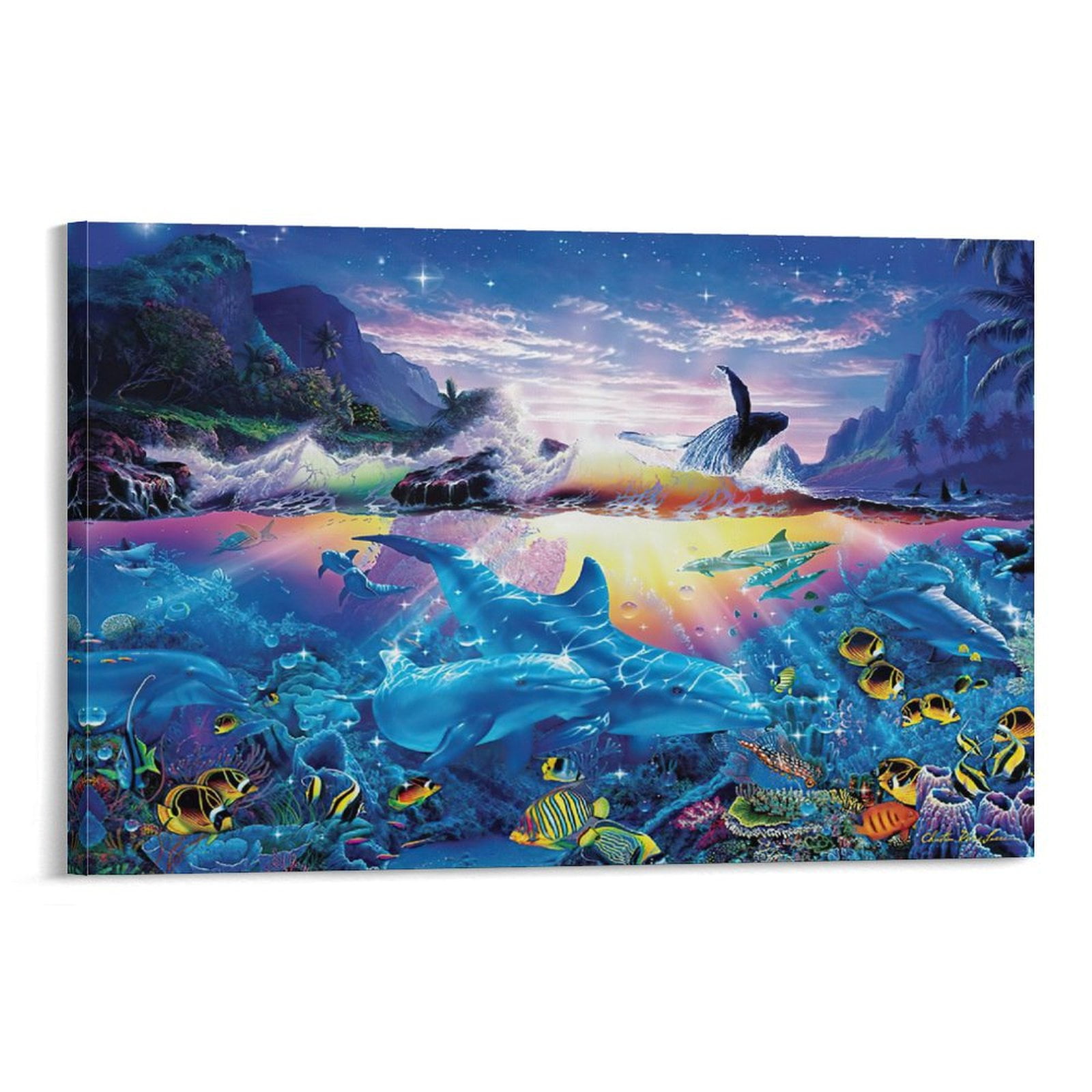 Blue Ocean Lassen Ocean View Sea Animals Coral Reef Poster Posters Art ...