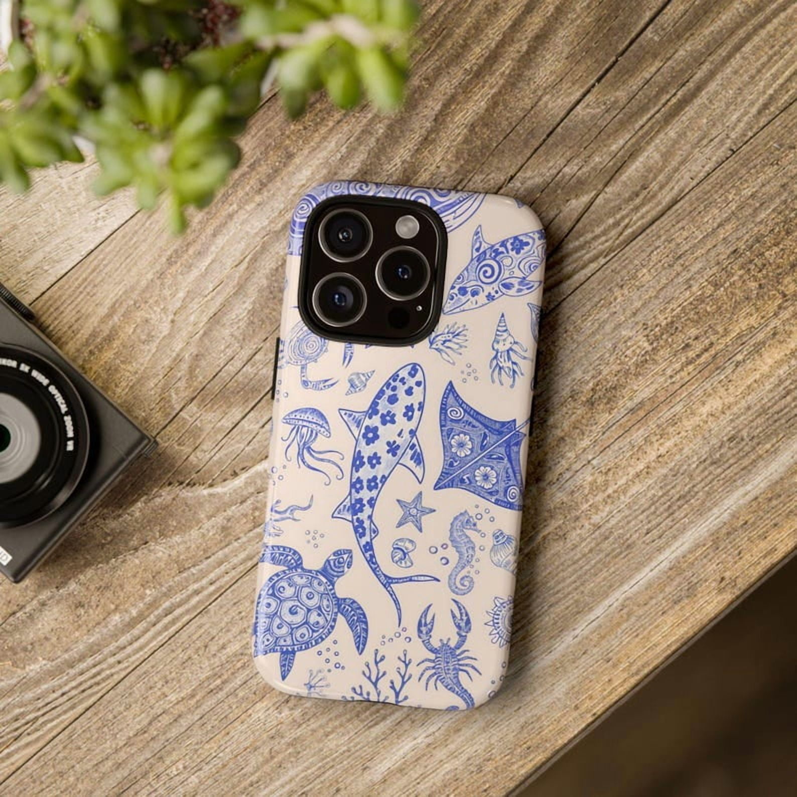 Blue Ocean Life Case Compatible with iPhone 11 through 16 Pro Max ...