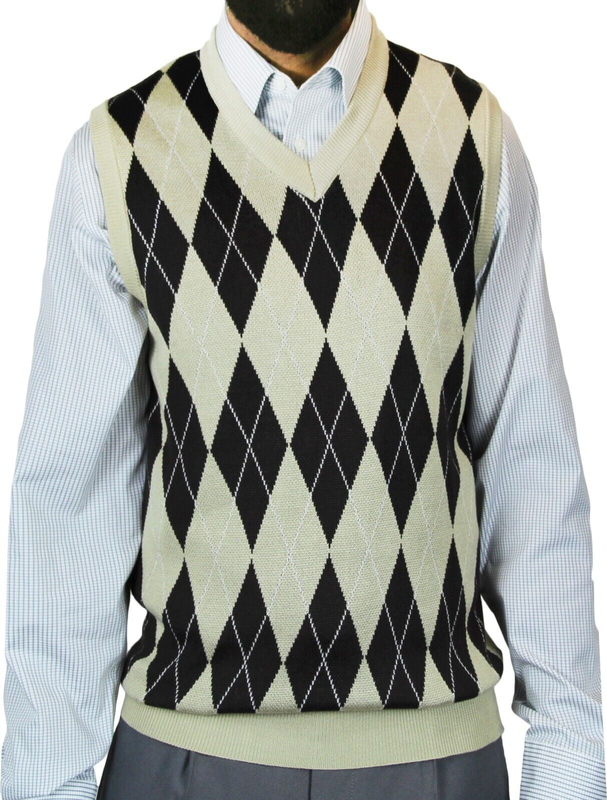 Blue Ocean Mens Big & Tall Jacquard Sweater Vest (sv-245bm) - Walmart.com
