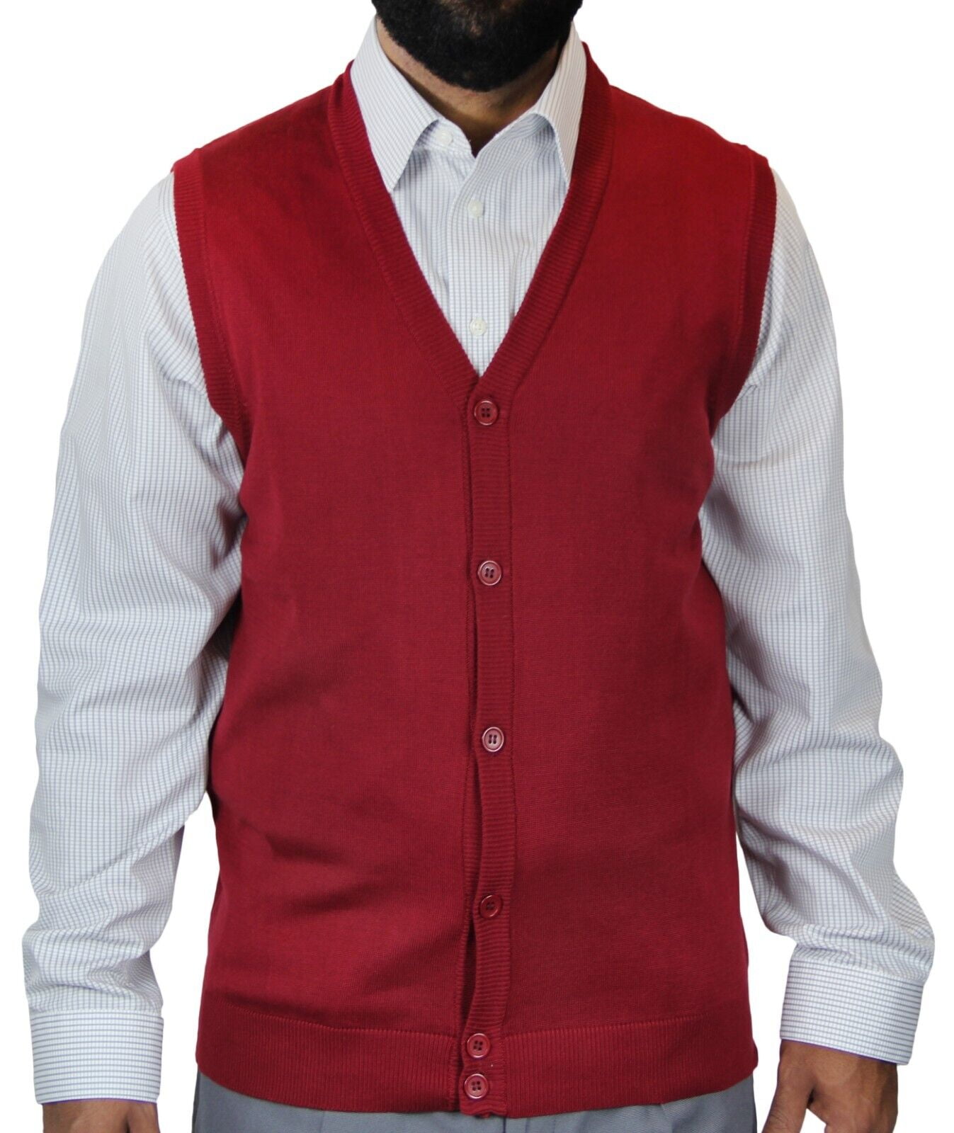 Blue Ocean Mens Big & Tall Sleeveless Cardigan Sweater Vest (sv-200 bm ...