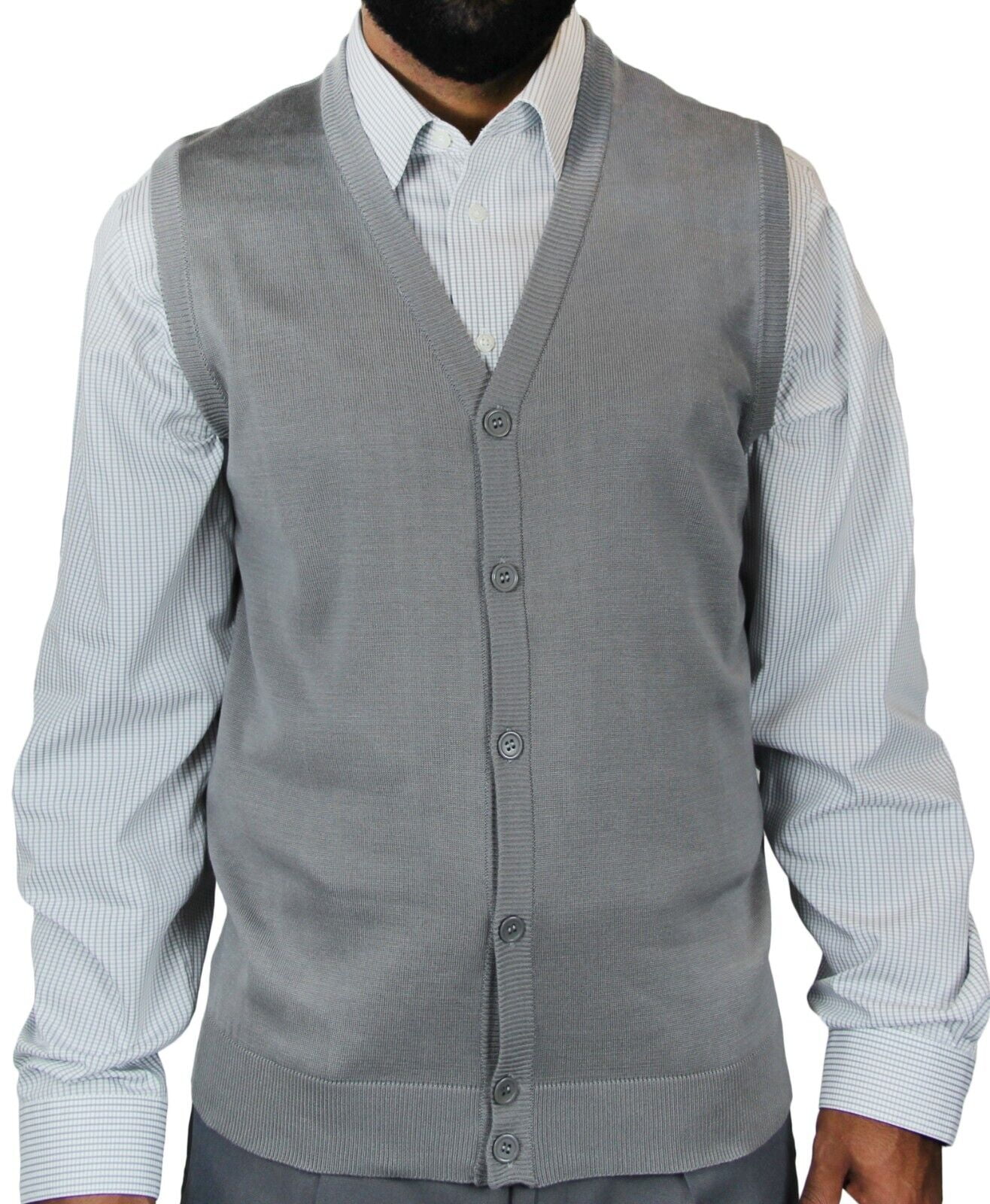 Blue Ocean Mens Big & Tall Sleeveless Cardigan Sweater Vest (sv-200 bm ...