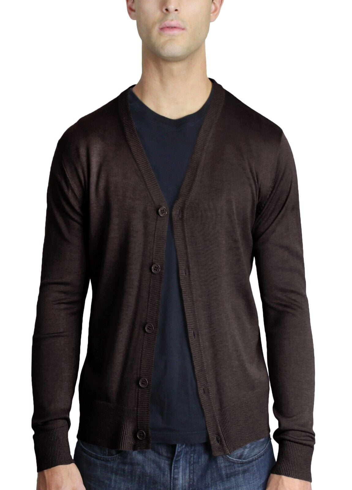 Blue Ocean Mens Cardigan Sweater (sw-249) - Walmart.com