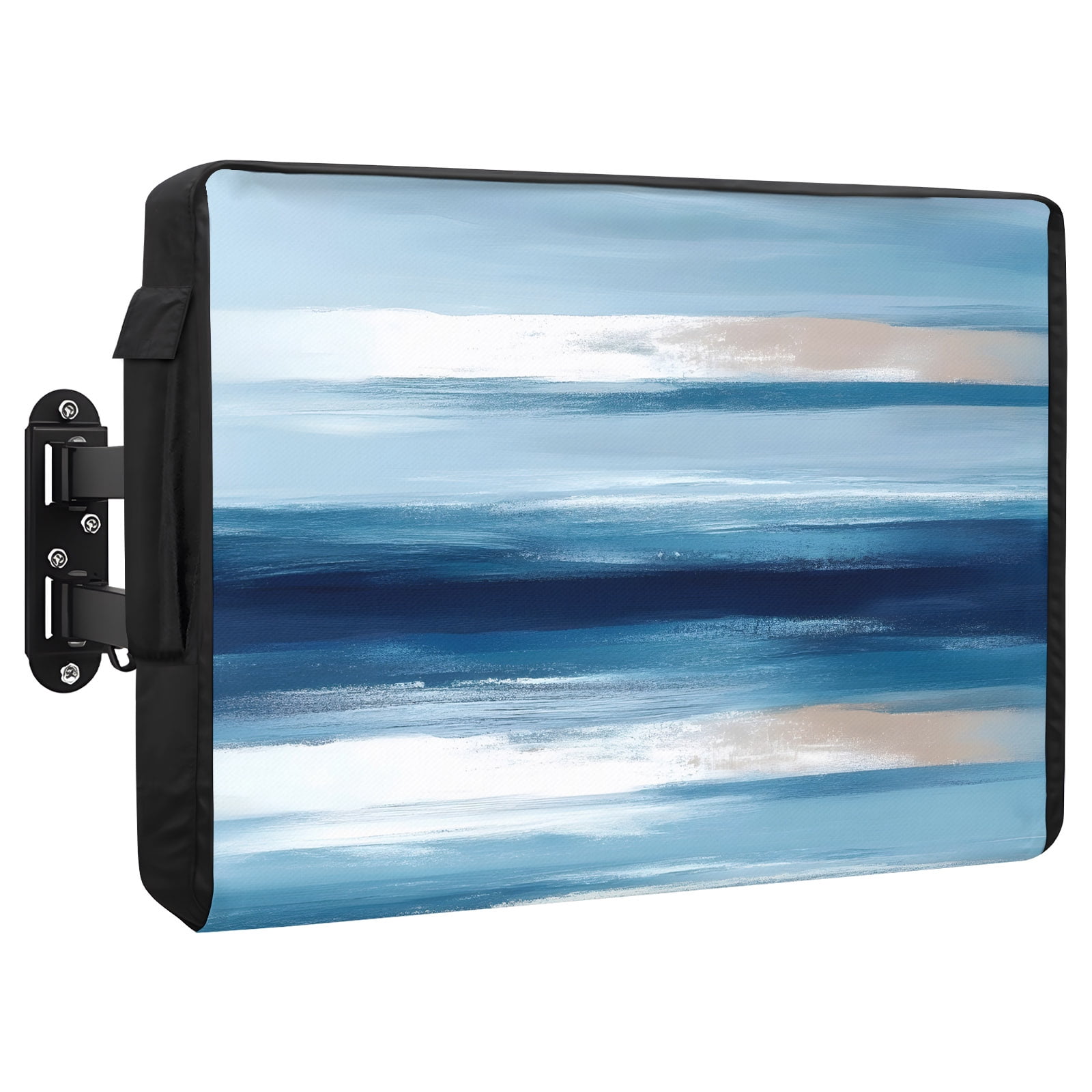 Blue Ocean Outdoor TV Cover 80 to 85 Inch Retro Watercolor Ripple ...