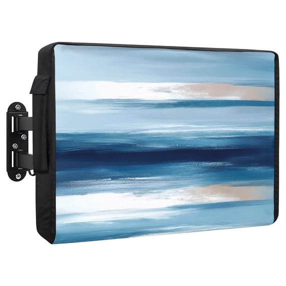 Blue Ocean Outdoor TV Cover 80 to 85 Inch Retro Watercolor Ripple ...