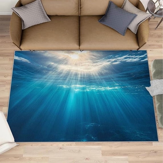 Blue Ocean Rugs for Bedroom, Ocean Home Decor & Gifts, Underwater World ...