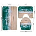 Blue Ocean Sandy Beach Landscape Bath Mat 3pcs Set Scenery Non-Slip ...