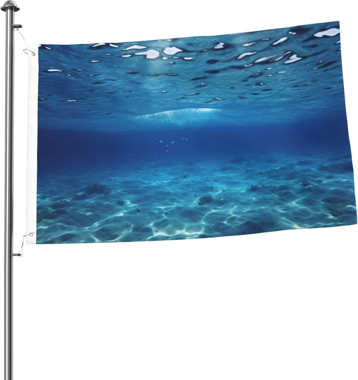 Blue Ocean Sea Garden Flags Holiday Banner with Brass Grommets Large ...