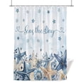 Blue Ocean Shower Curtains for Bathroom, Seas The Day Waterproof Fabric ...