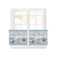 Blue Ocean Starfish Shell Short Blackout Curtains 24 Inch Long,Summer ...