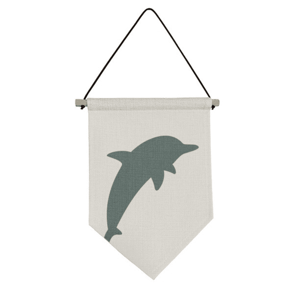 Blue Ocean Streamline Cute Dolphin Canvas Flag Hanging Wall Art Decor ...