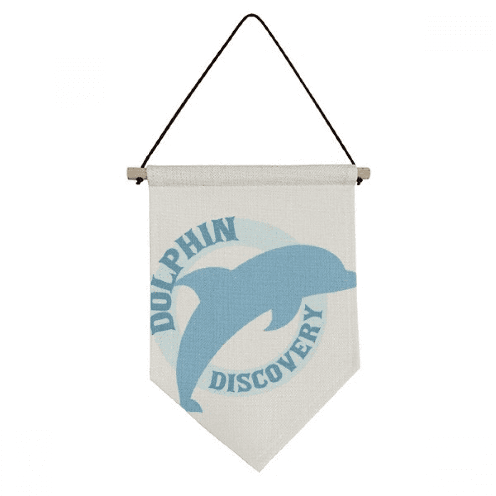 Blue Ocean Streamline Dolphin Pattern Canvas Flag Hanging Wall Art ...