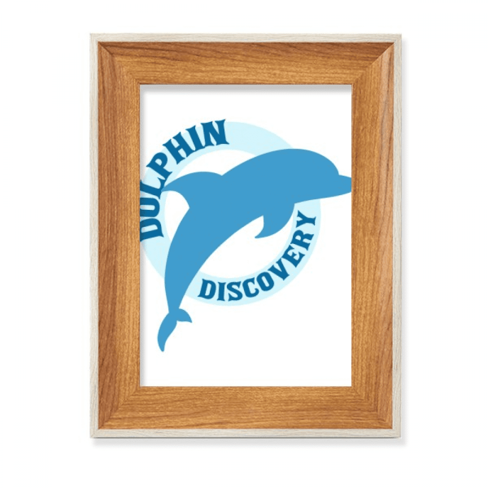 Blue Ocean Streamline Dolphin Pattern Desktop Wooden Photo Frame ...