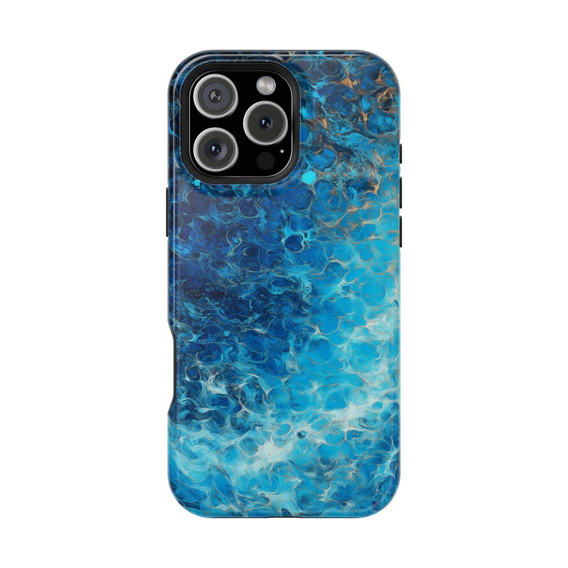 Blue Ocean Striking Wave Dynamic Water Abstract Art Case with iPhone 17 ...