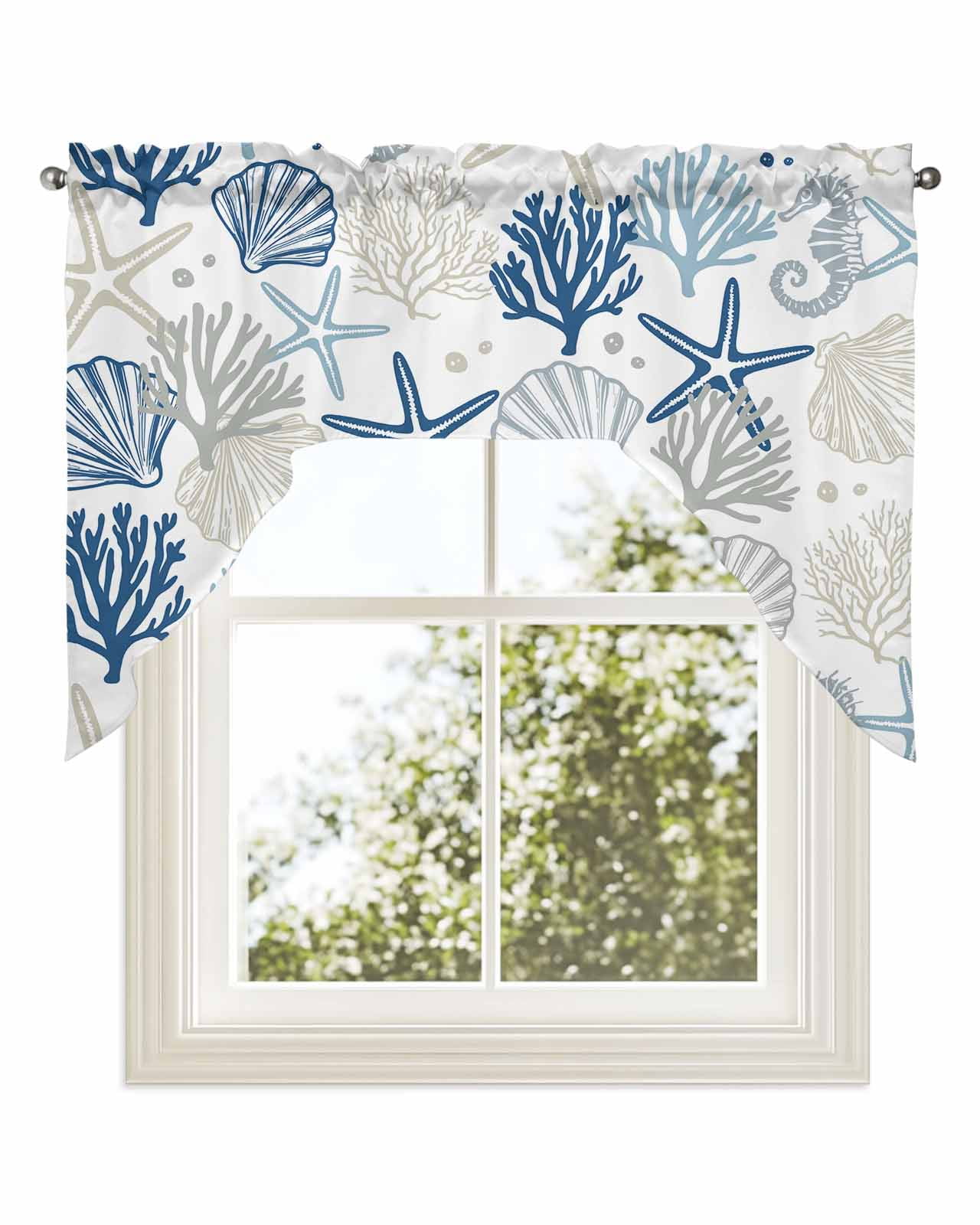 Blue Ocean Swag Valance for Windows 56'' x 36'', Coastal Sage Green ...