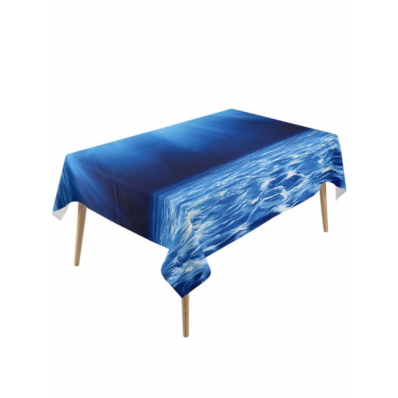 Blue Ocean Table Cloth, Waterproof Tablecloth for Rectangle Tables ...
