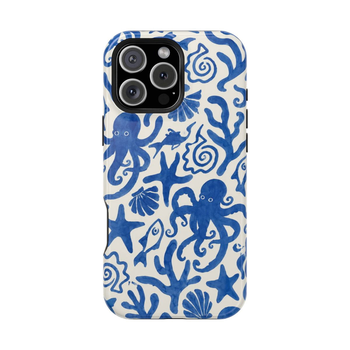 Blue Ocean Tale Tough Phone Case, Coastal Dual Layer Protective Cover ...