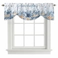 Blue Ocean Tie Up Valance Curtains Seas The Day Adjustable Light ...