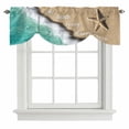 Blue Ocean Tie Up Valance Curtains for Windows, Kitchen Curtains Window ...