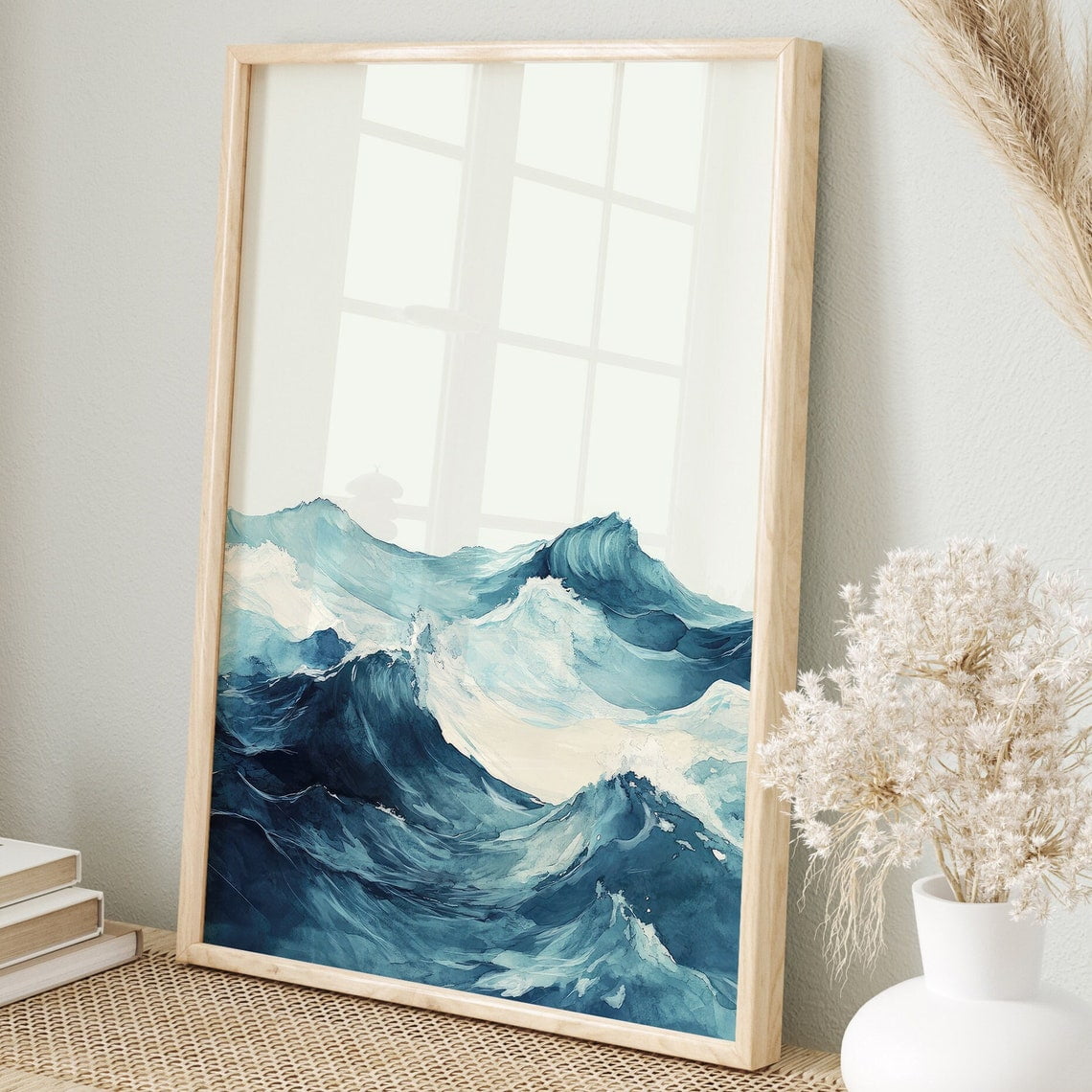 Blue Ocean Wall Art Calm Wall Decor For Living Room Sea Art Poster ...