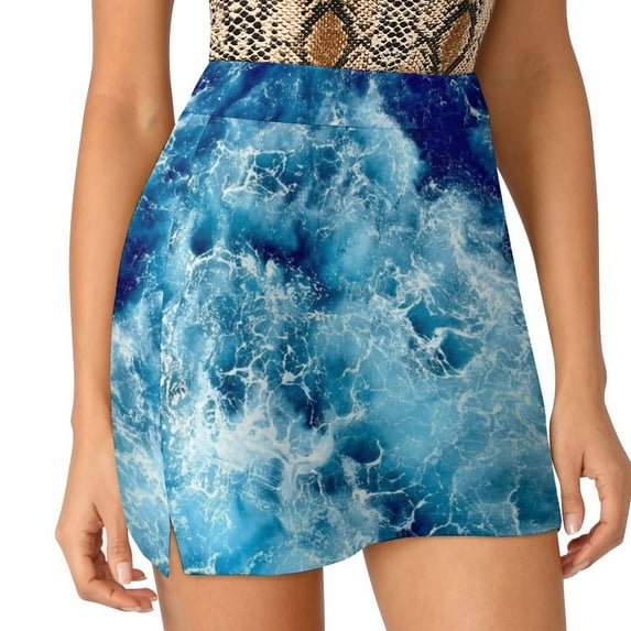 Blue Ocean Waves Light Proof Trouser Skirt women's summer clothing ...